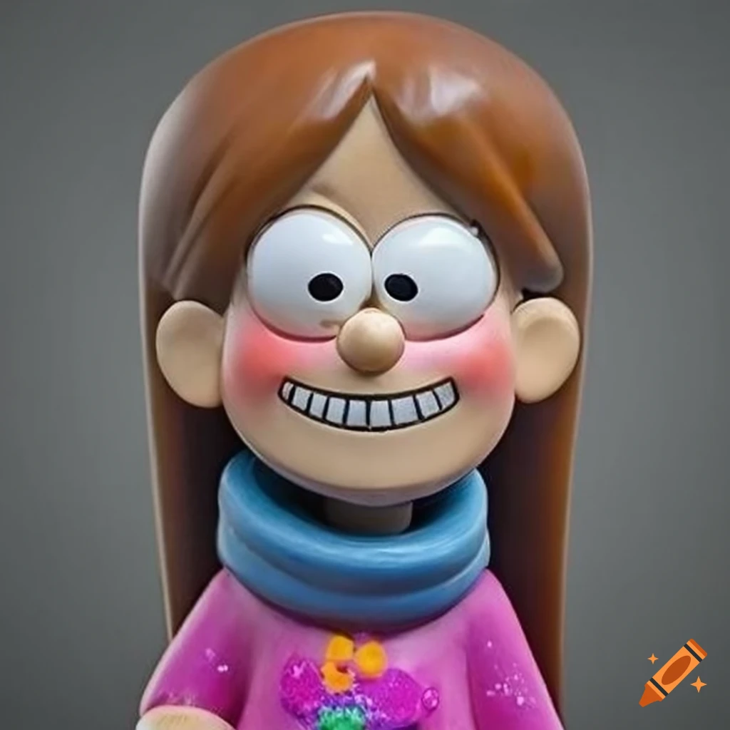 Realistic stone sculpture of the character Mabel Pines in high ...