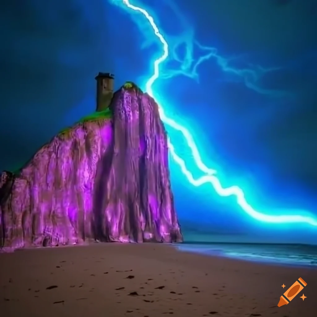 Energetic warrior seers shooting neon glowing lightning rods during a ...