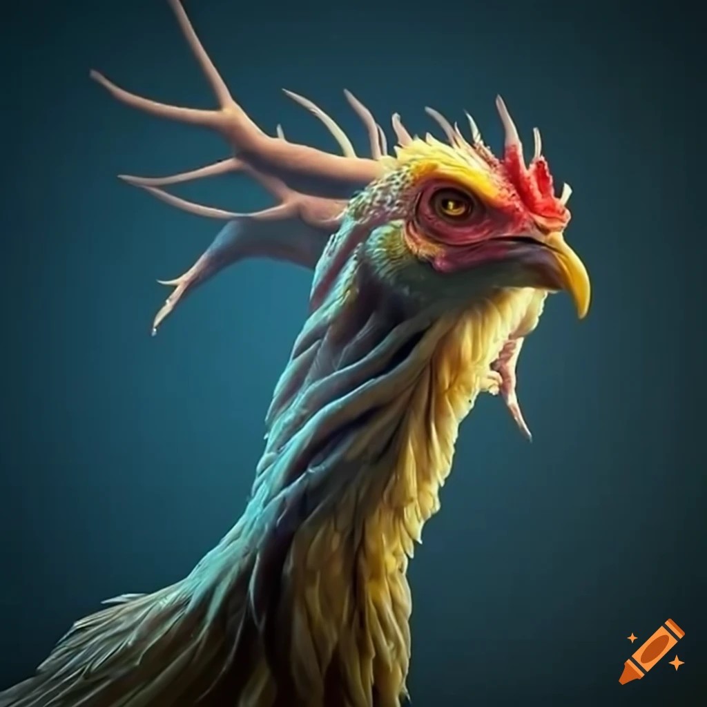 Hydra chicken on Craiyon