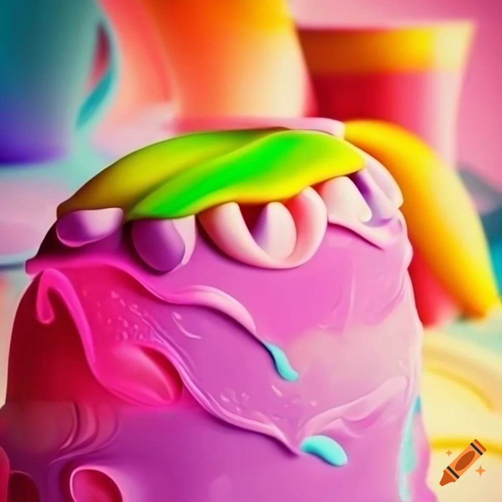 Abstract colorful baking on Craiyon