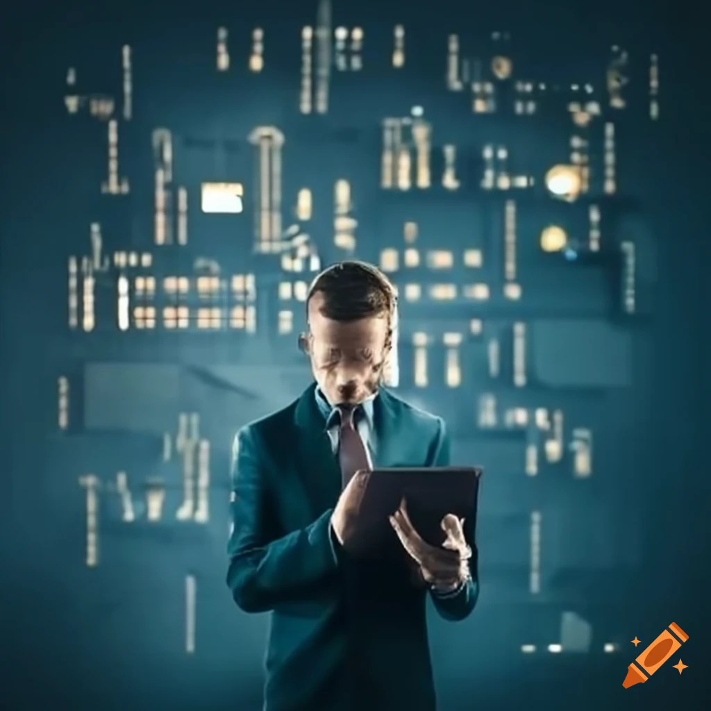 Administrator managing a building on Craiyon