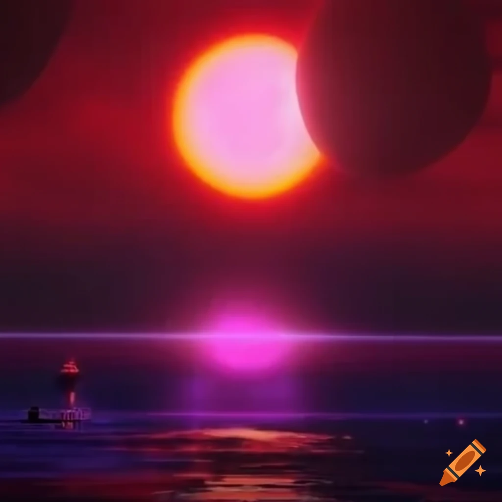 Shiny 3d dazzling eclipse anime with japanese text from the 2000s on ...