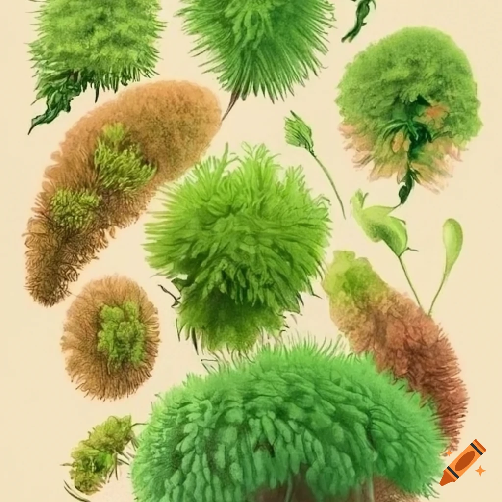 Moss botanical illustration on Craiyon
