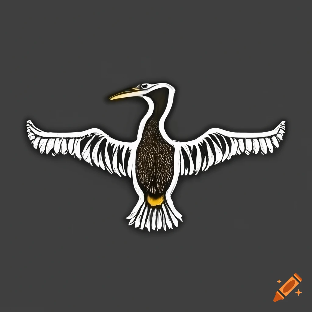 Anhinga sports team logo on Craiyon