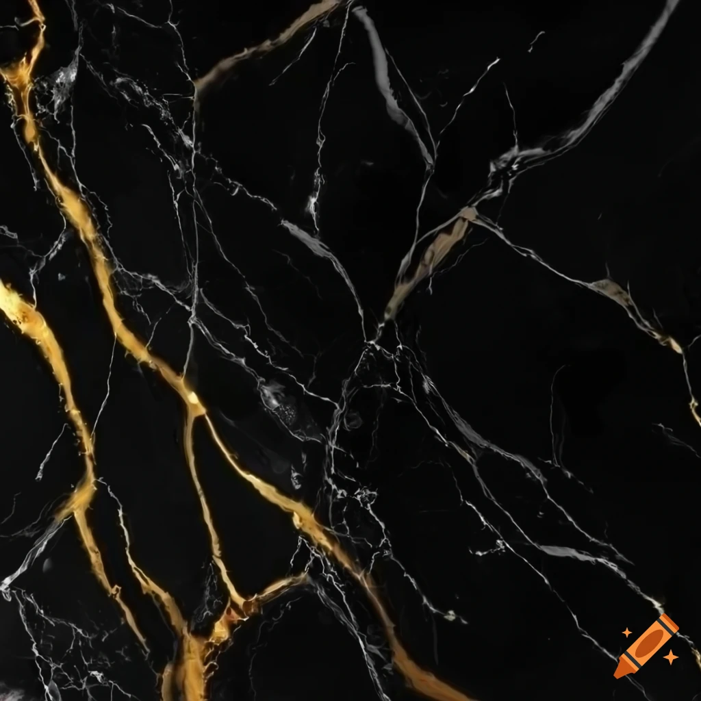 Black marble background with gold and silver streaks on Craiyon
