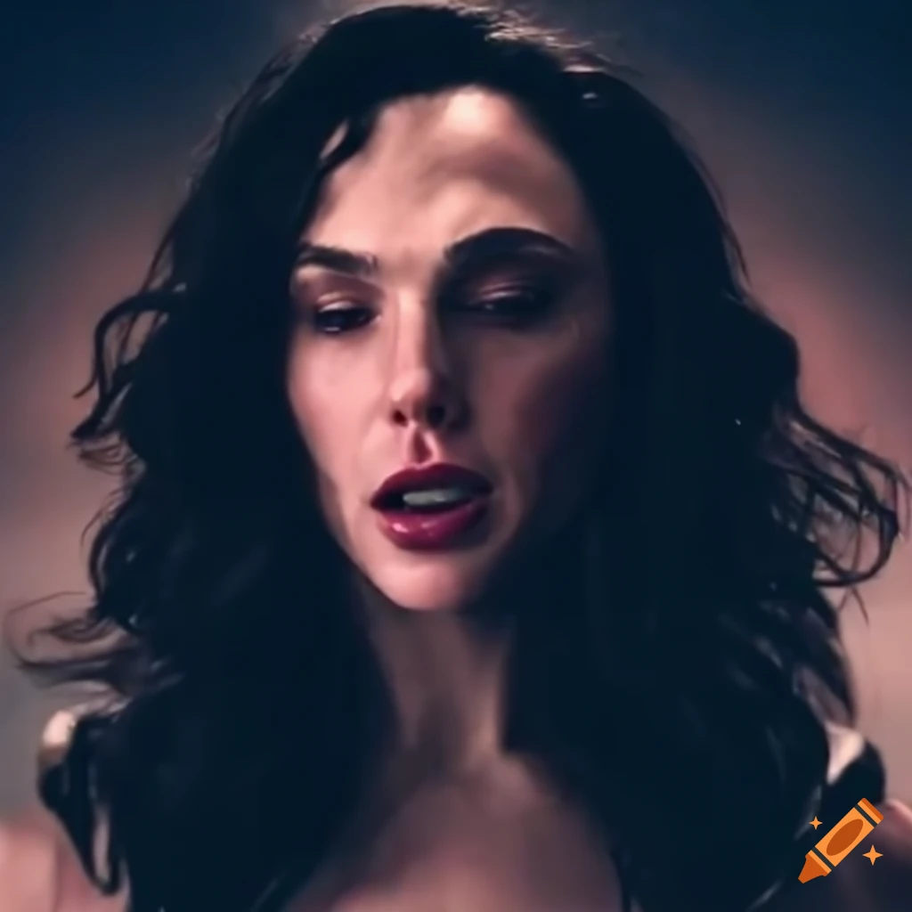 Gal Gadot portraying a martial fighter with a dizzied expression on Craiyon