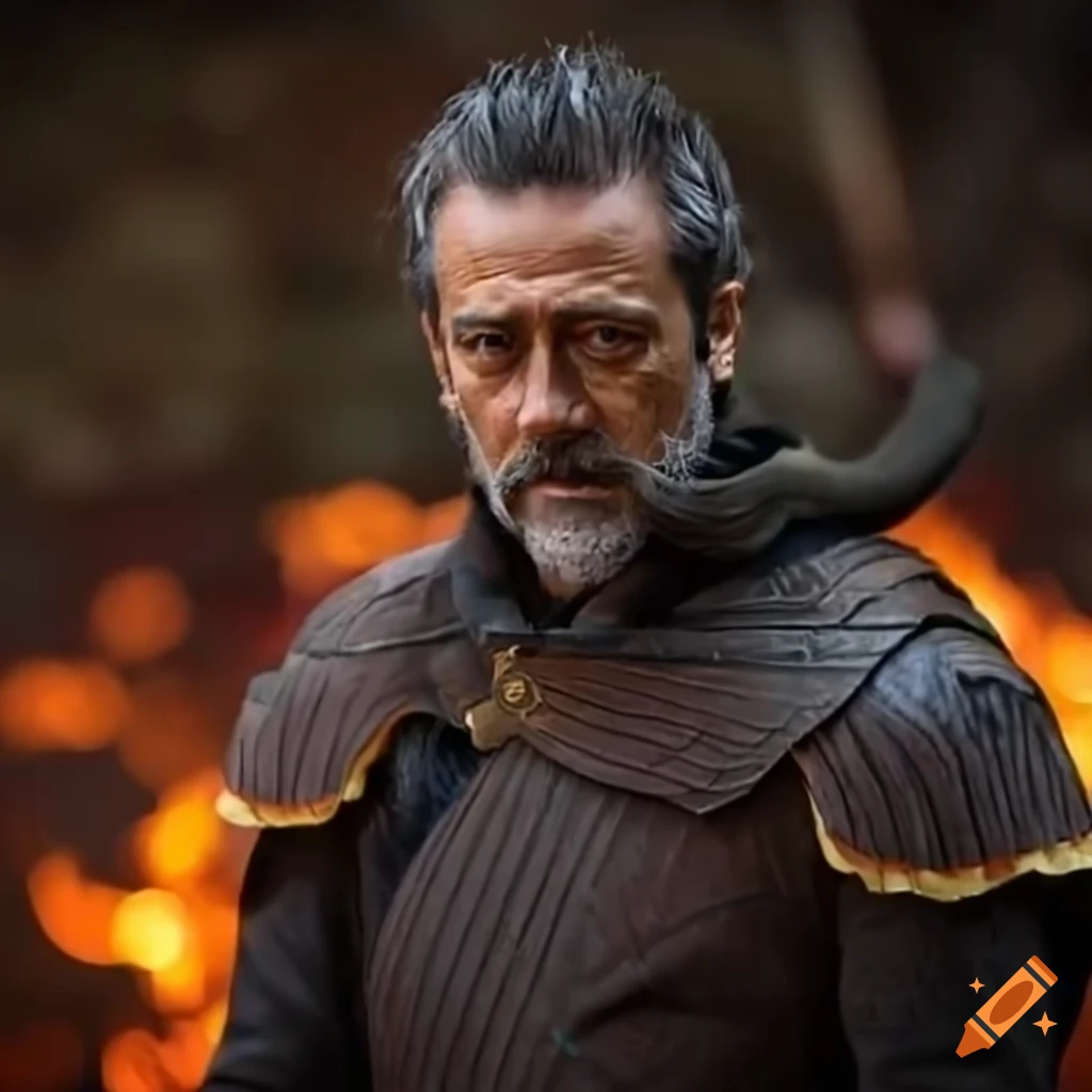 Jeffery dean morgan as a firebender avatar on Craiyon