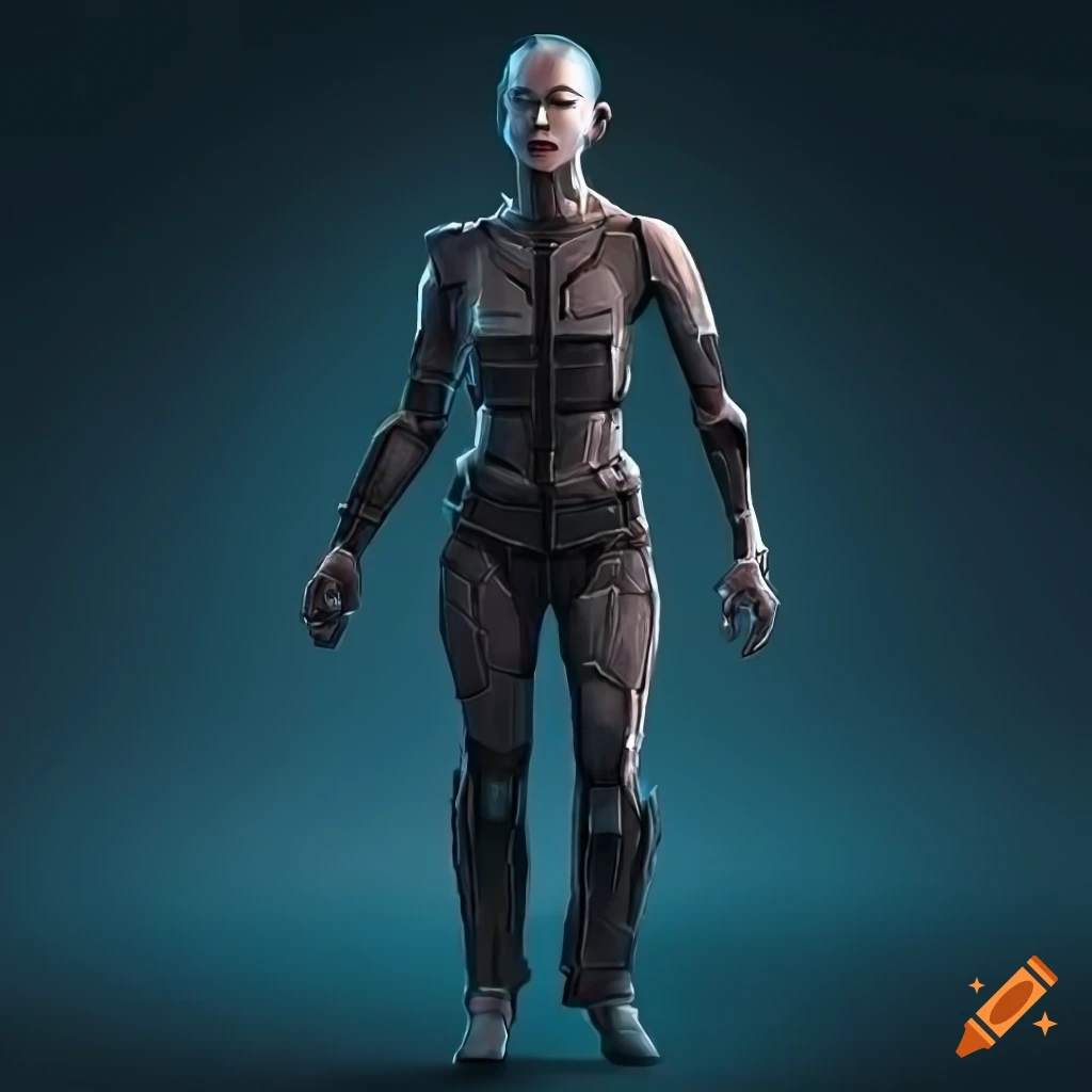 Sci-fi human full body on Craiyon
