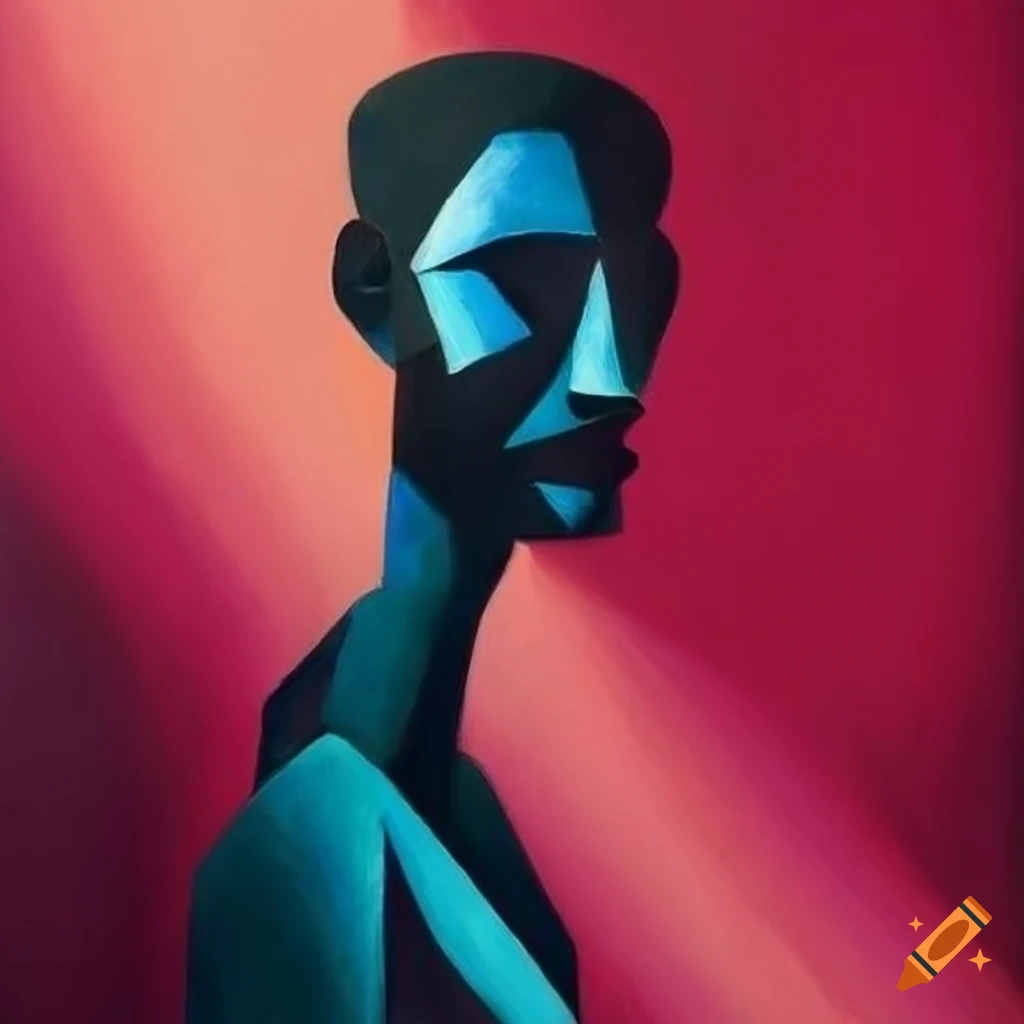 Cubist surrealist man with subtle colors on Craiyon