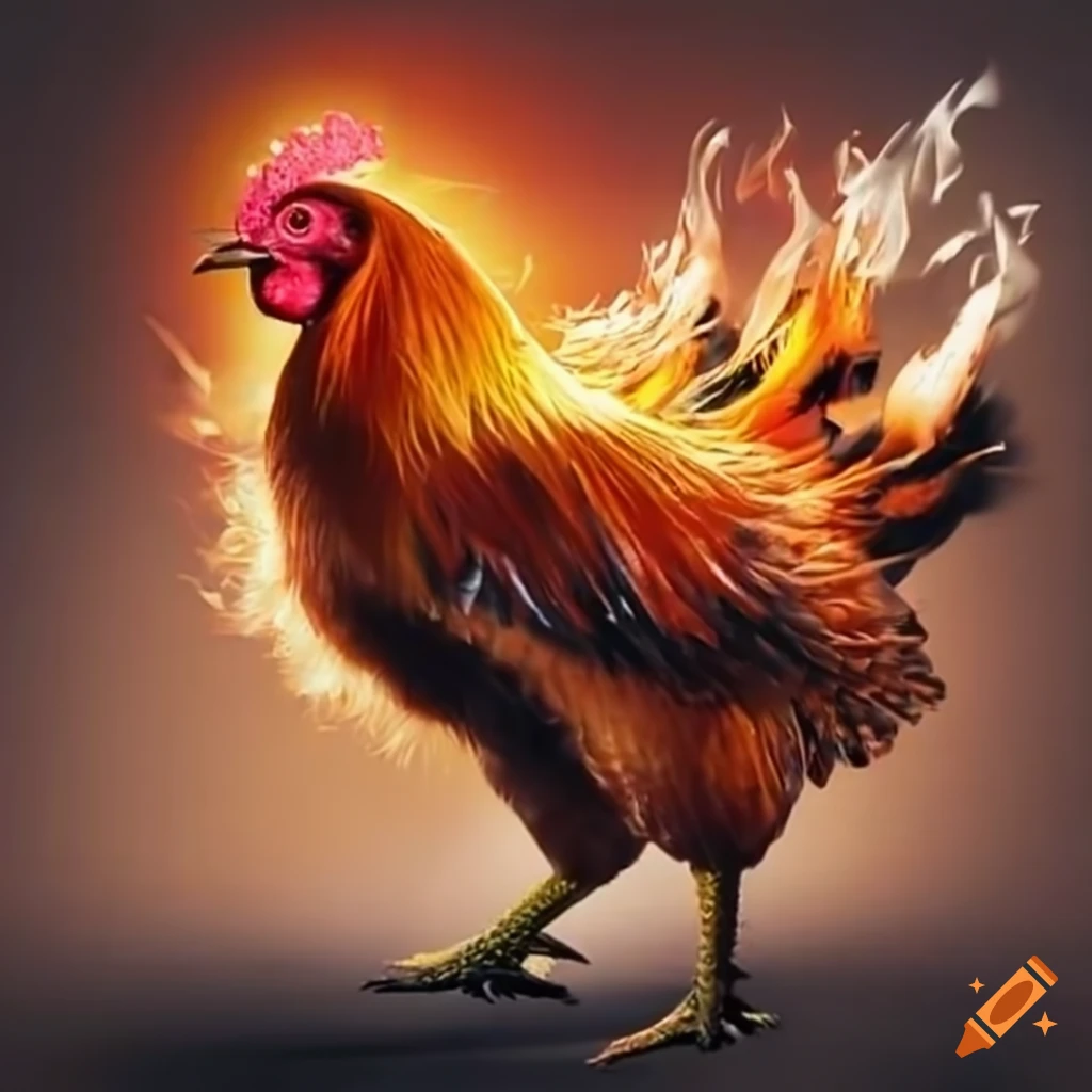 Fire chickens on Craiyon