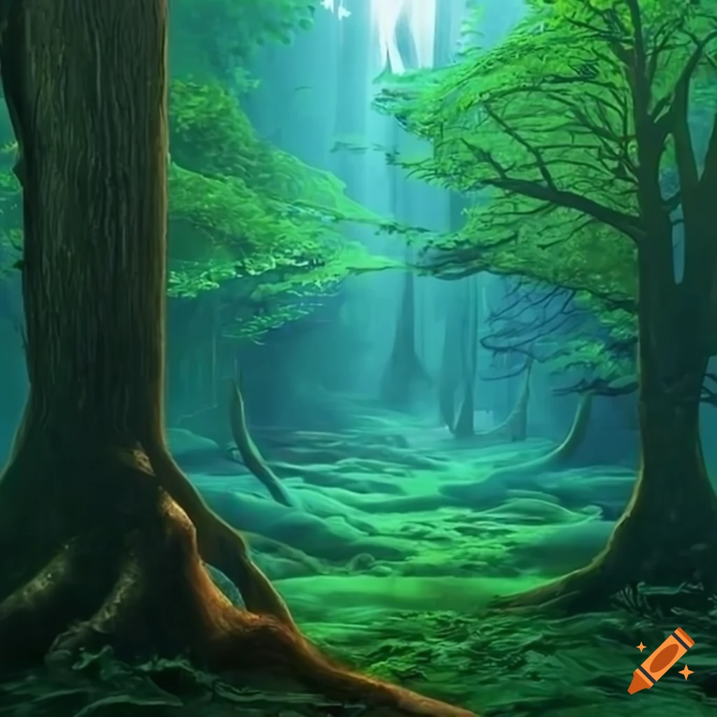 Enchanting fantasy forest on Craiyon
