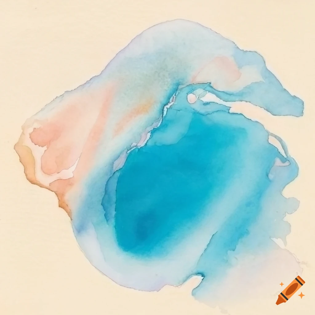 Abstract and detailed watercolor with soap and foam on Craiyon