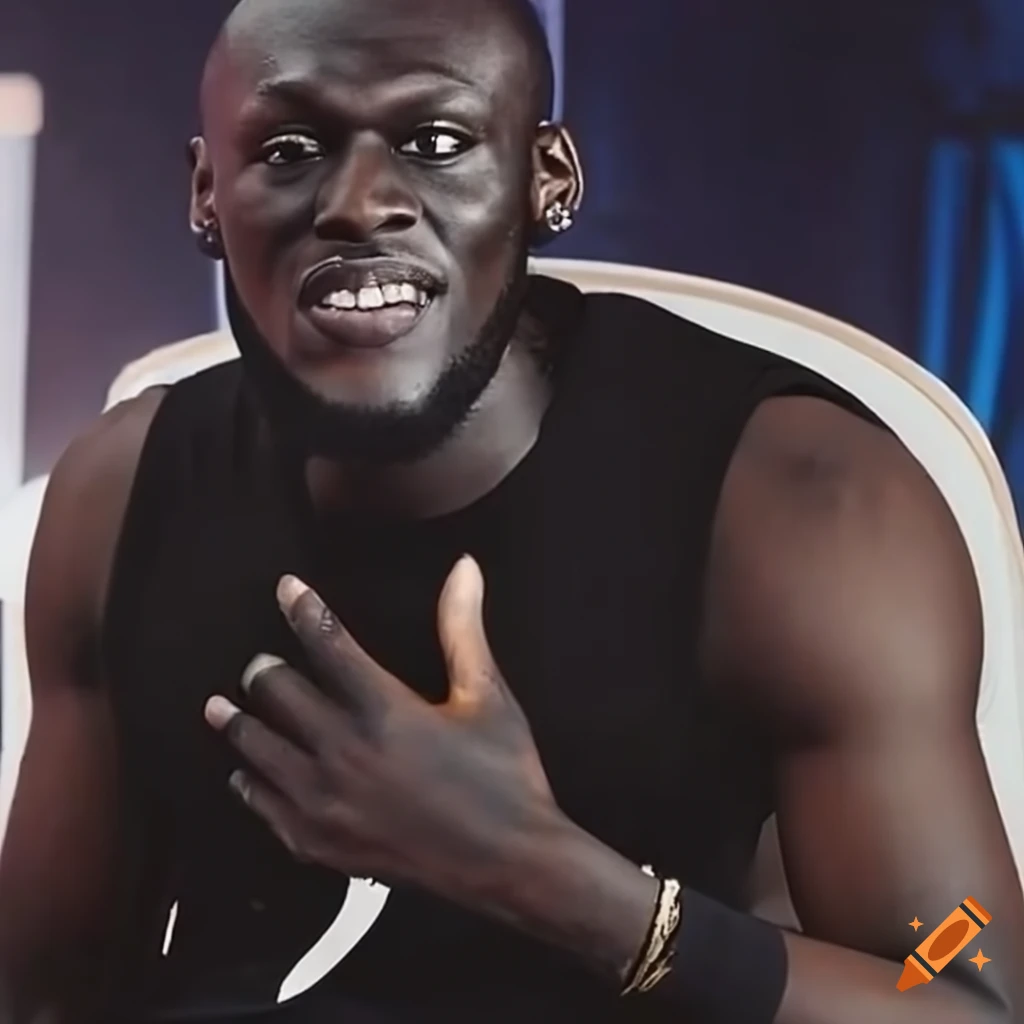 Stormzy looking sad on Craiyon