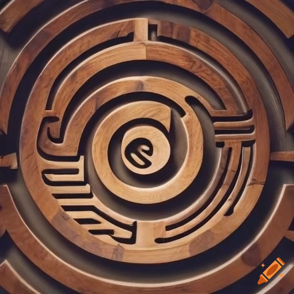 Wooden labyrinth on Craiyon
