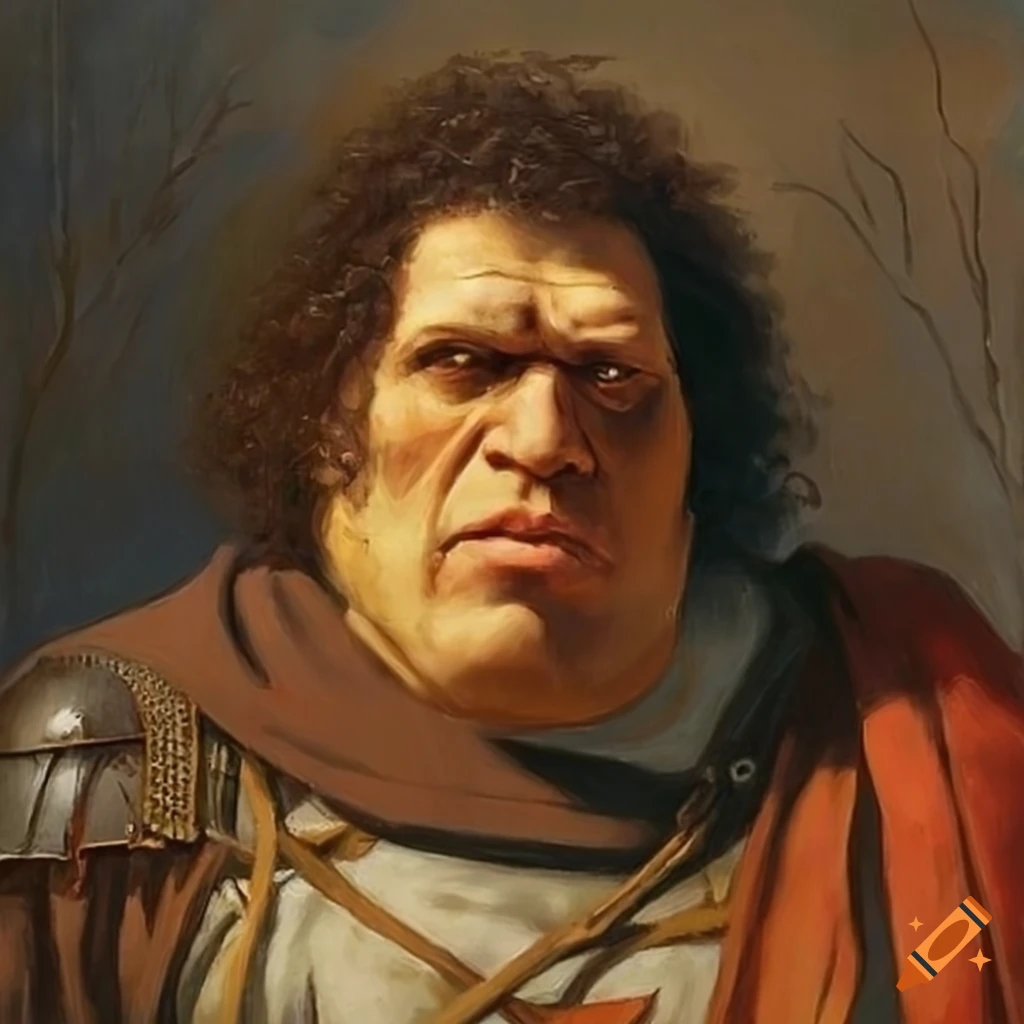 Andre the giant as roman legionary in a winter landscape painting on ...