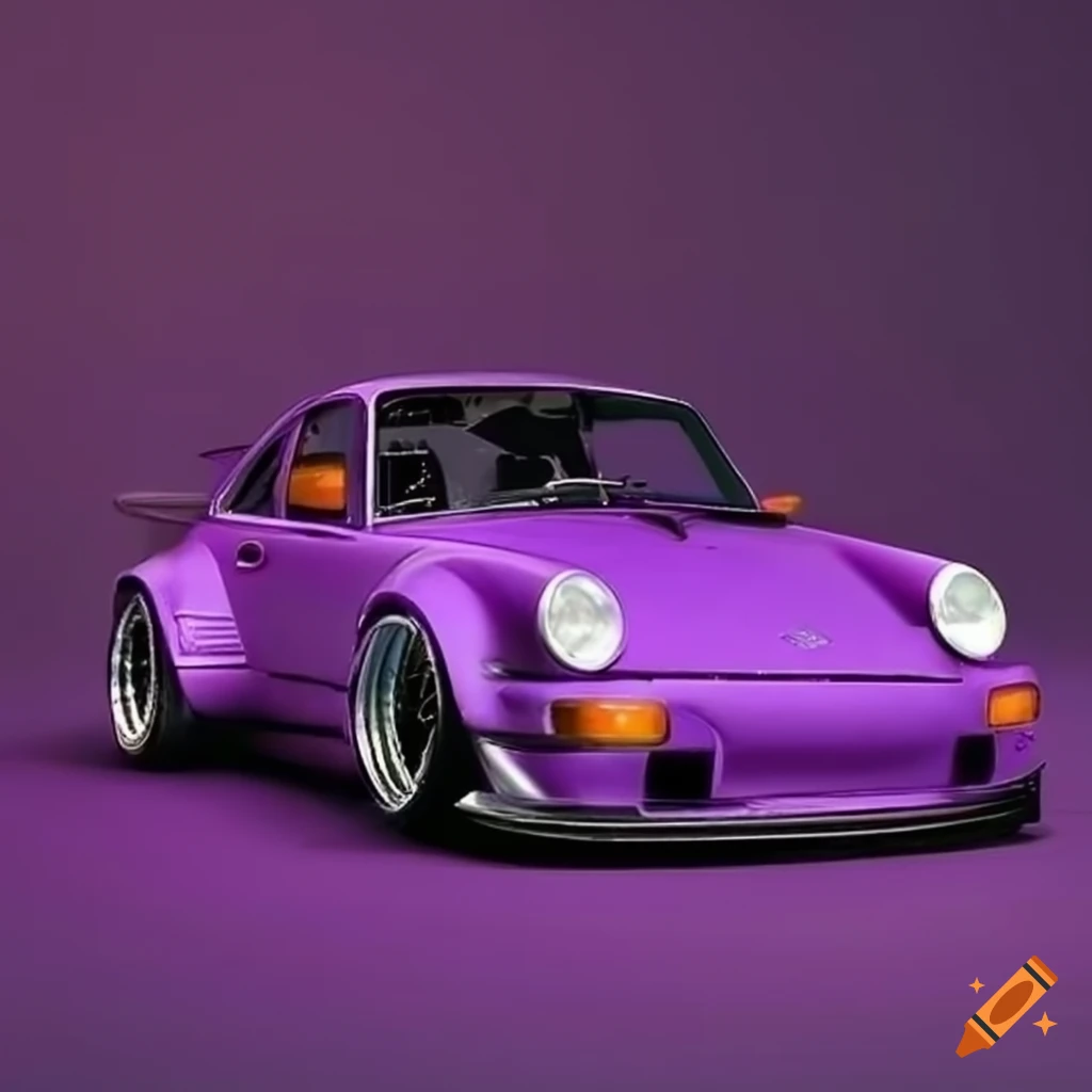 Singer dls porsche with rwb wide body in violet on Craiyon