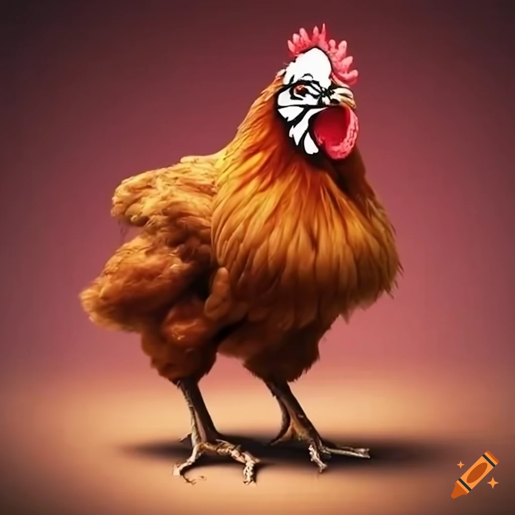 Chicken approaching a kfc shop on Craiyon