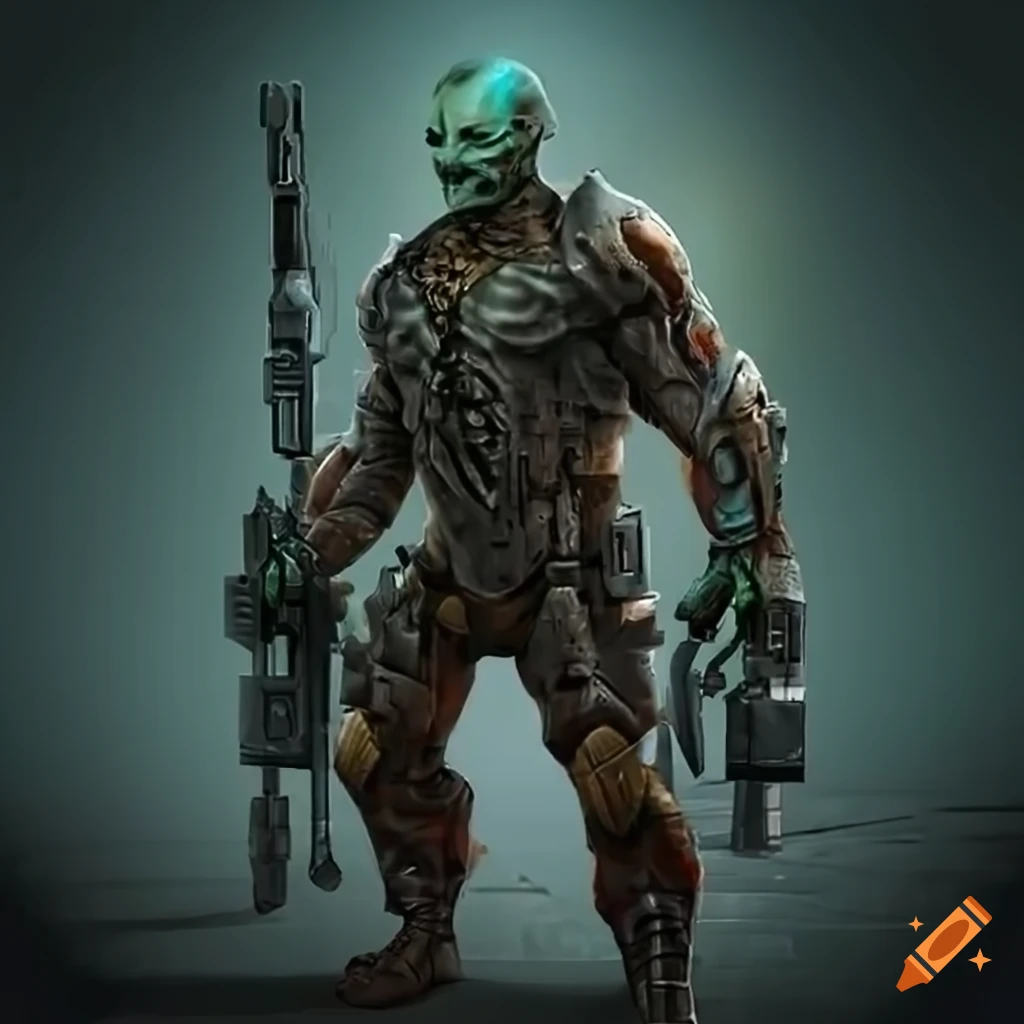 Sci-fi mutant commando on Craiyon