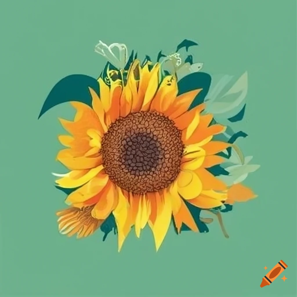 Sunflowers with a name tag 'Laura' on Craiyon