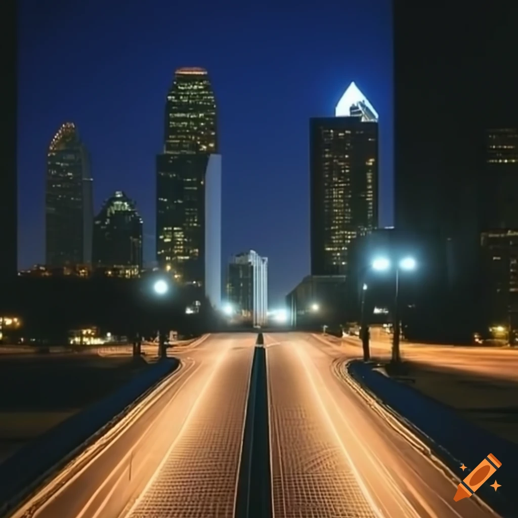 Cityscape of dallas for powerpoint background on Craiyon