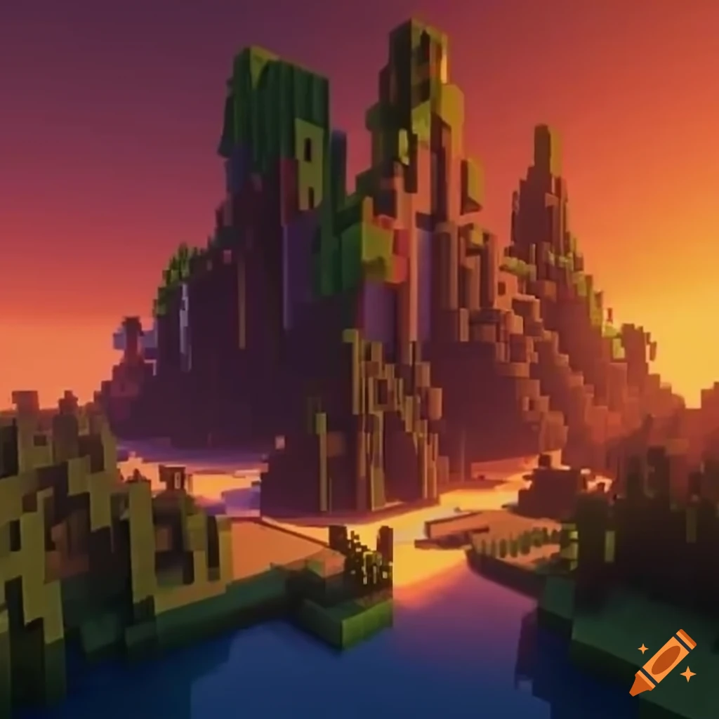 Minecraft server on Craiyon