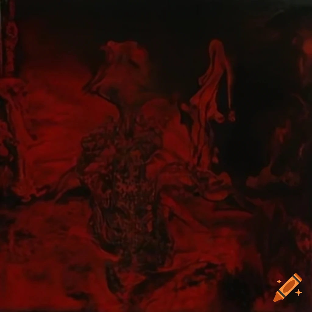 Baroque baron in a pandemonium landscape influenced by John Martin ...