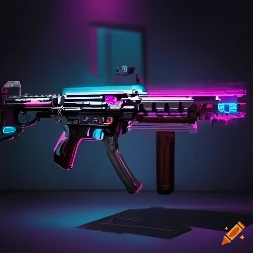Cyberpunk rifle on Craiyon