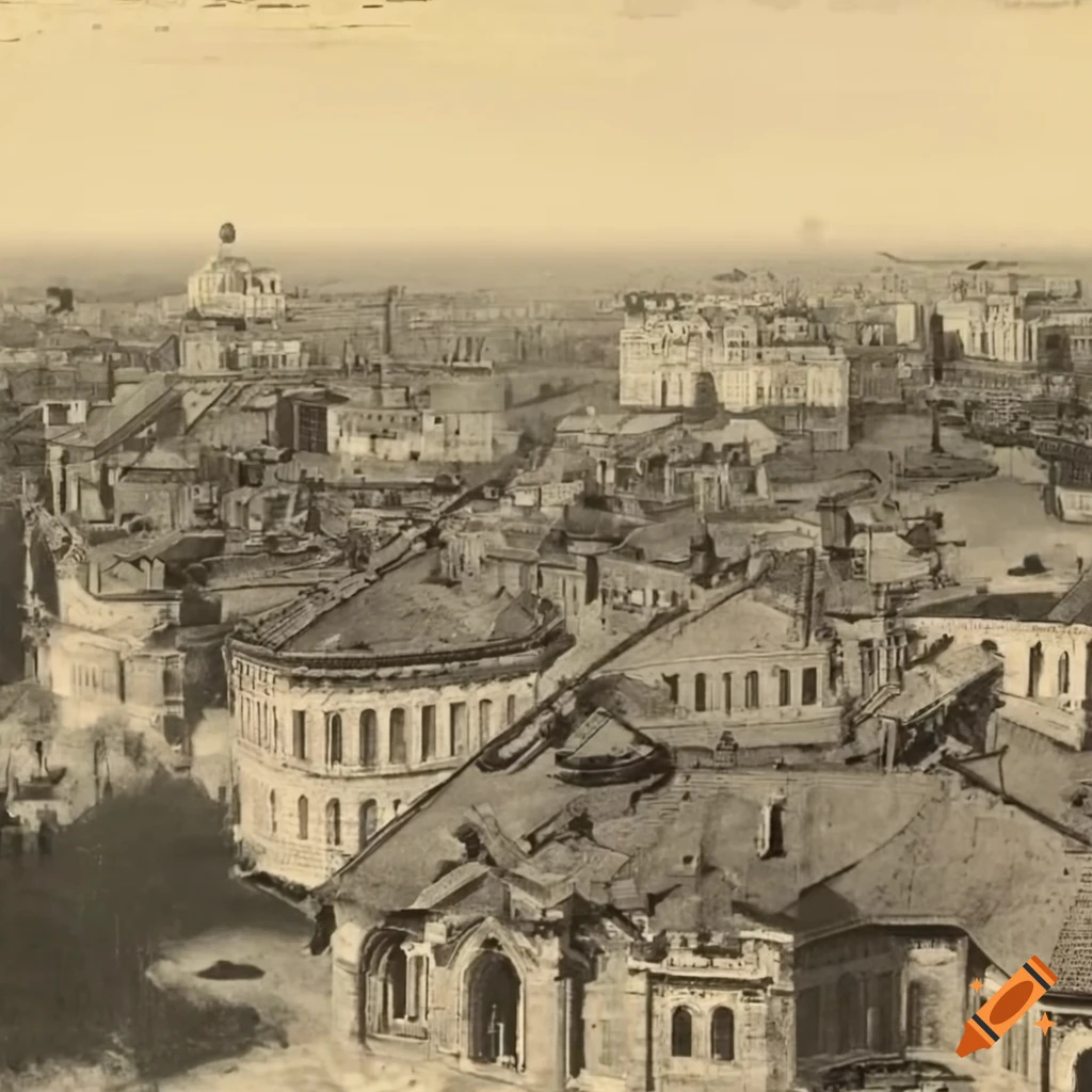 Kryvyi Rih, Ukraine cityscape in 1918 on Craiyon