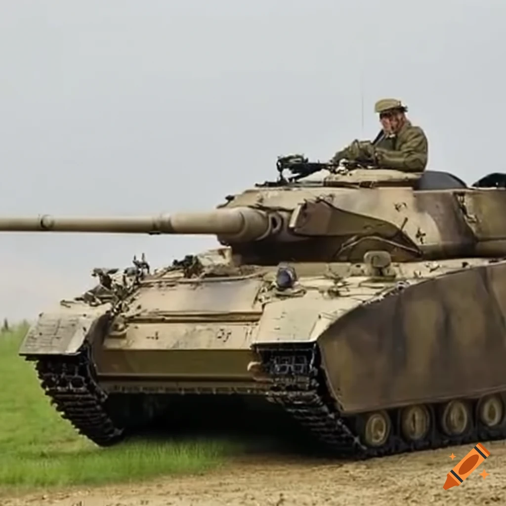 French tanks leading the charge in a fully loaded battlefield on Craiyon