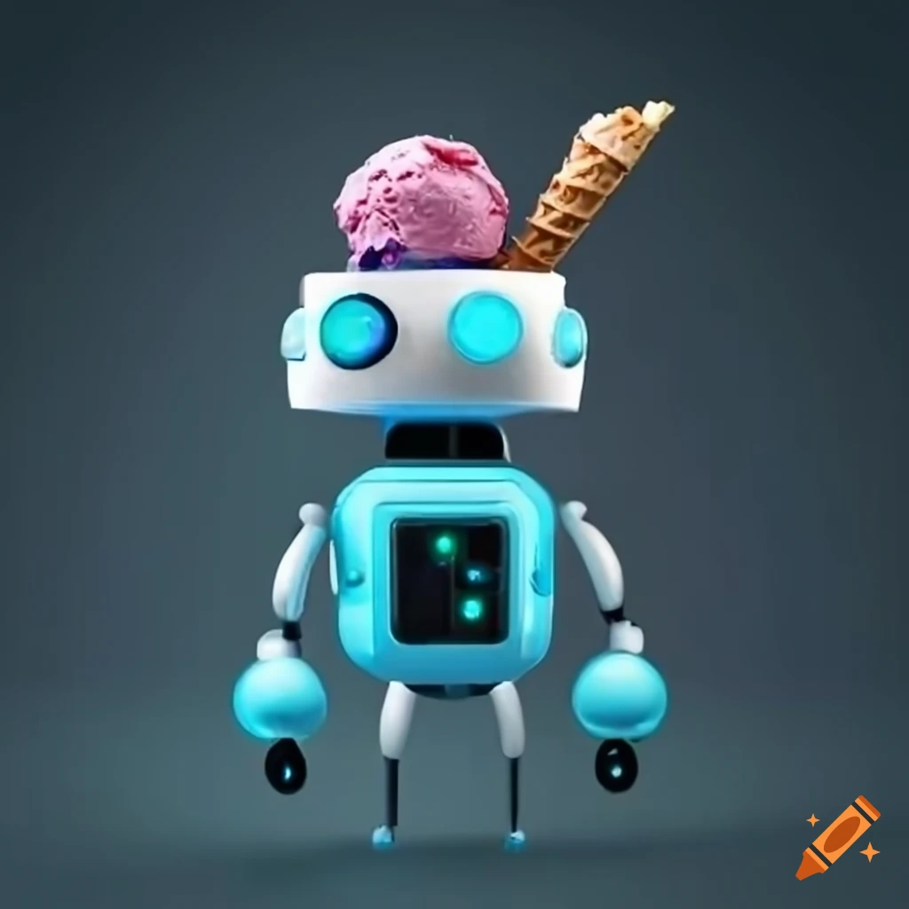 Ice cream robot on Craiyon