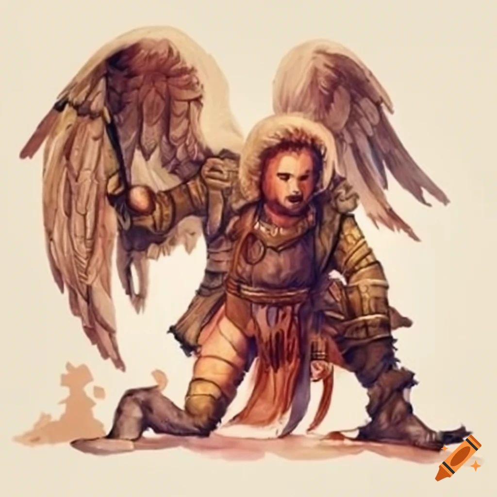 D&d angel character artwork on Craiyon