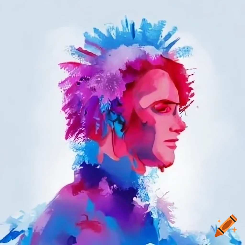 Punk standing in the snow on Craiyon