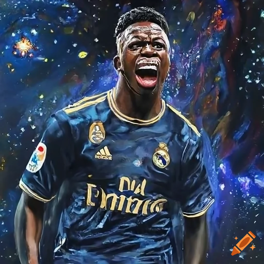 Intricate otherworldly painting of vinicius in gold and white aura on a ...