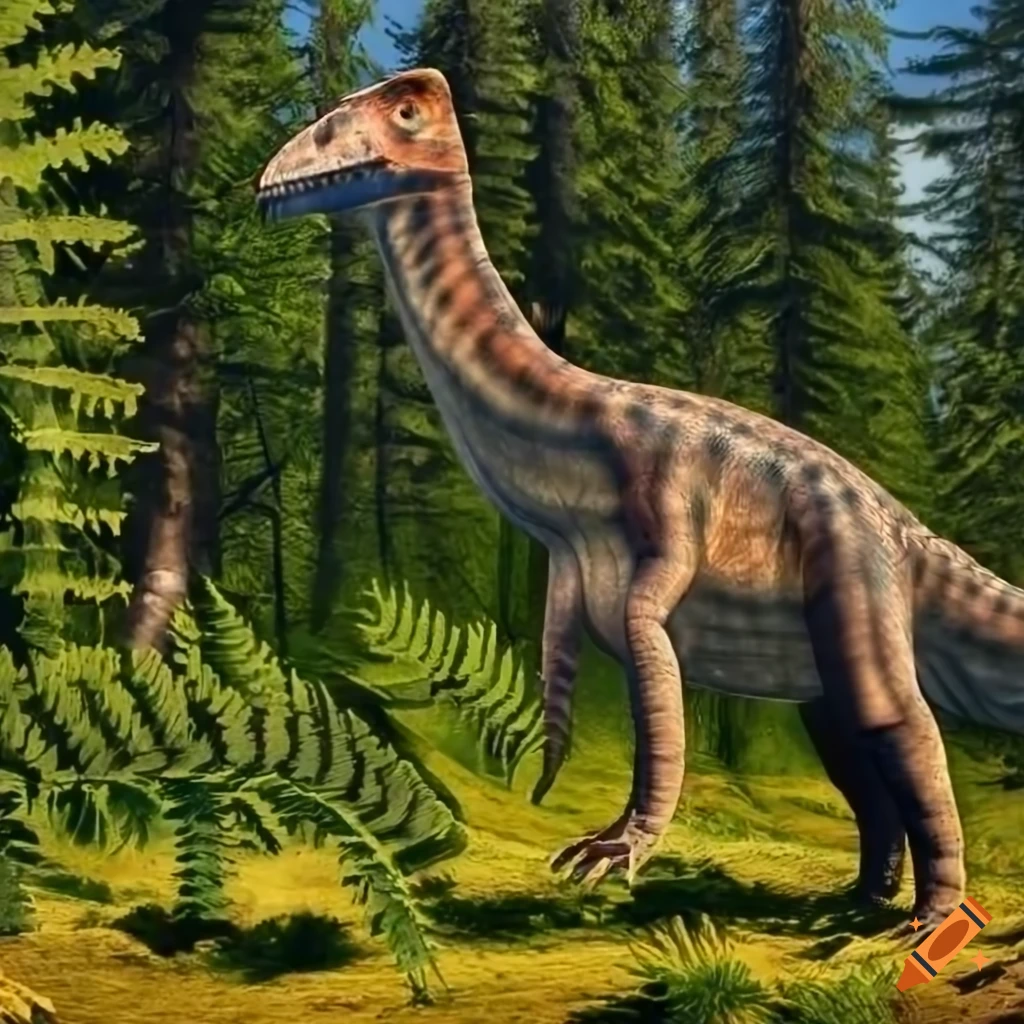 Duckbilled hadrosaur dinosaur with lizard-like color pattern and ...