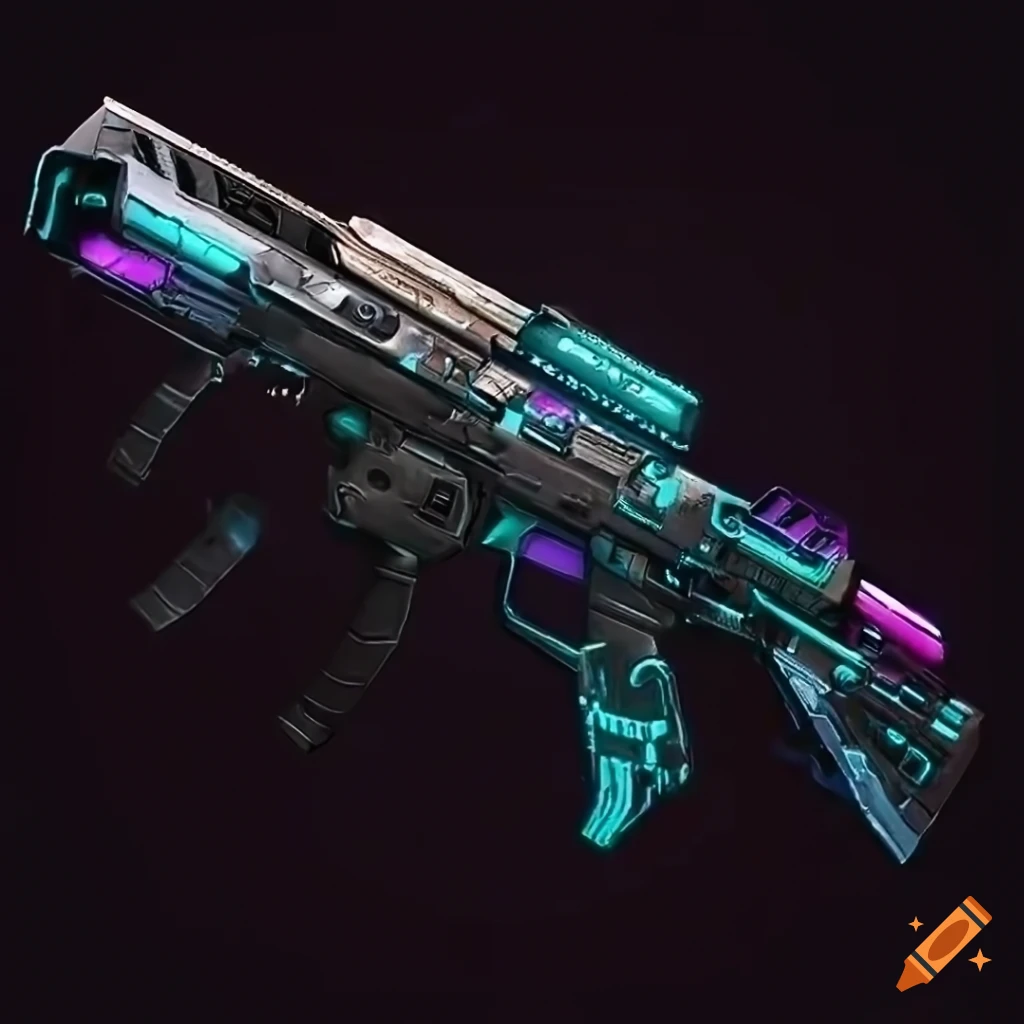Cyberpunk rifle on Craiyon