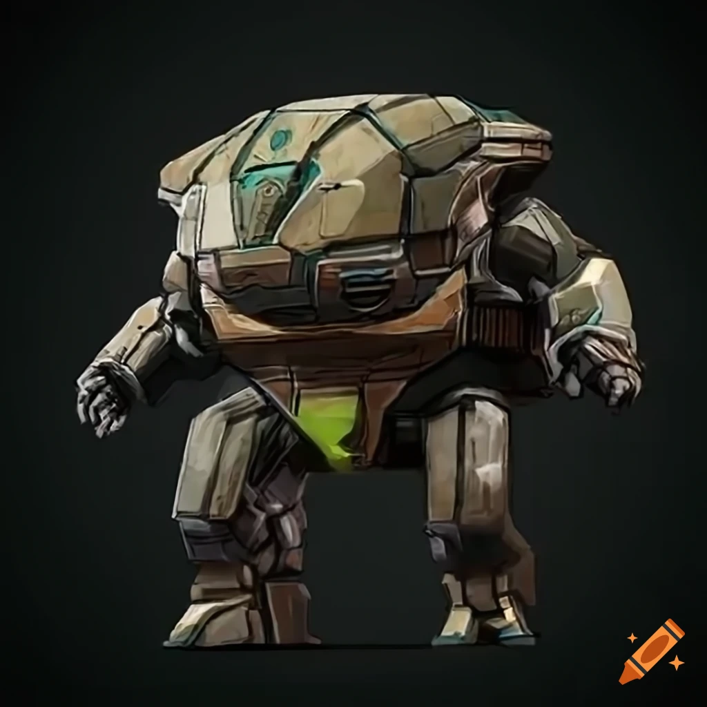 World turtle mecha on Craiyon