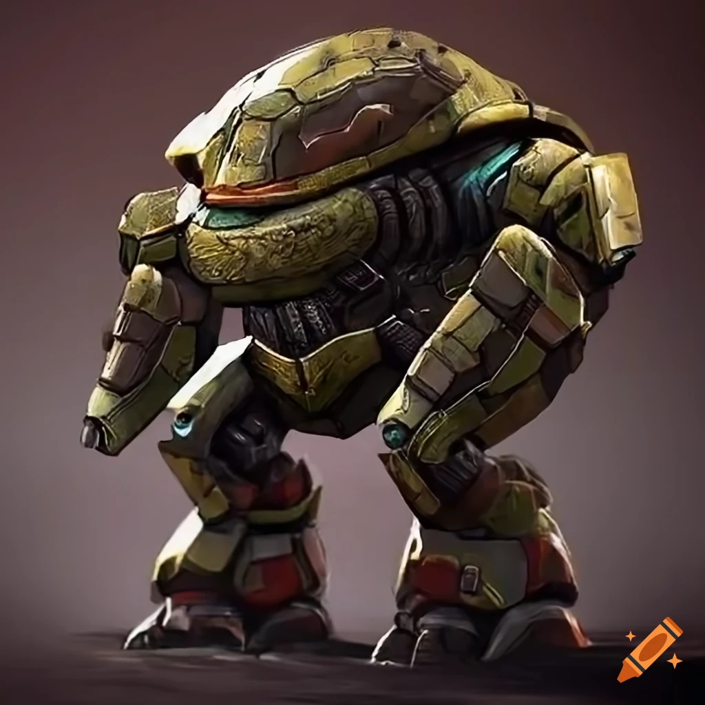 World turtle mecha on Craiyon