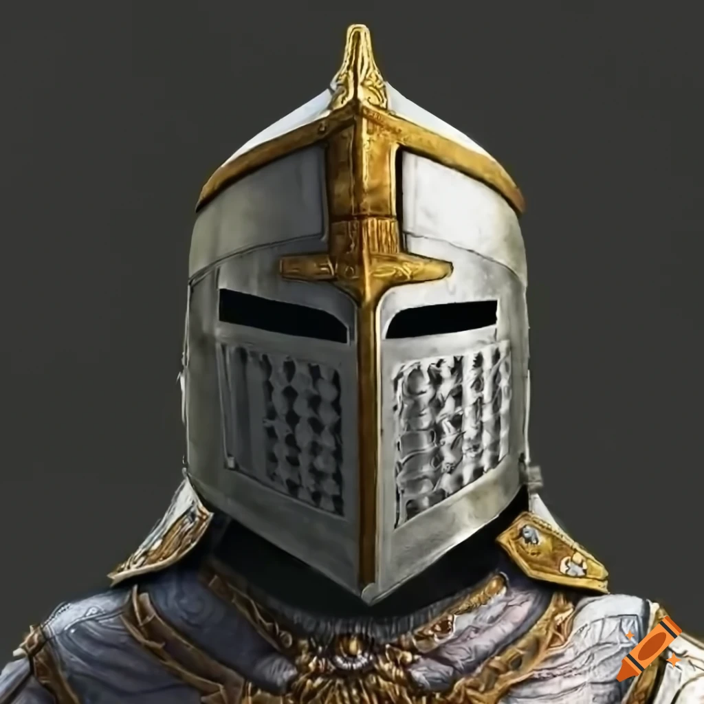 Photorealistic symmetrical knight in Kingdoms of Amalur style armor on Craiyon