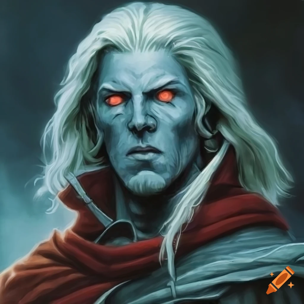 Portrait of drizzt do'urden with high facial details in a nighttime ...