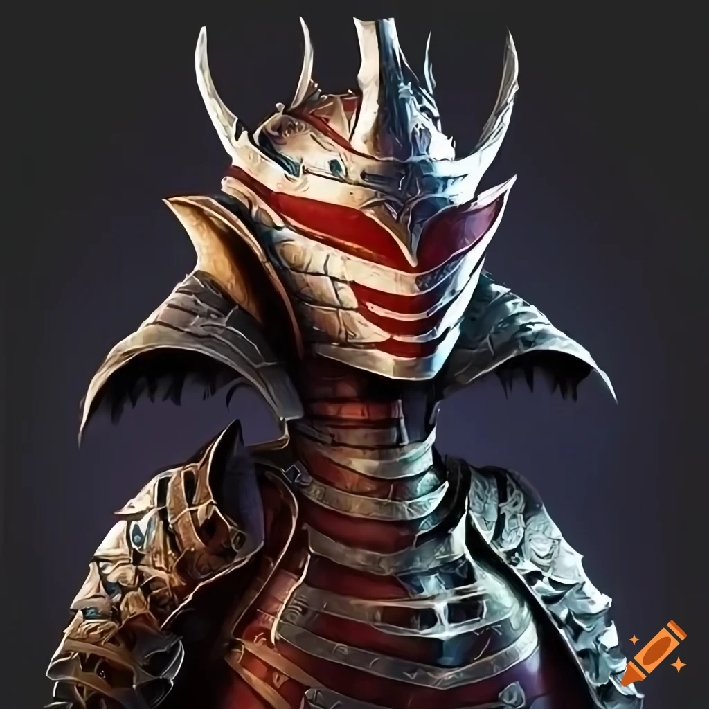 Llama wearing dark fantasy armor on Craiyon