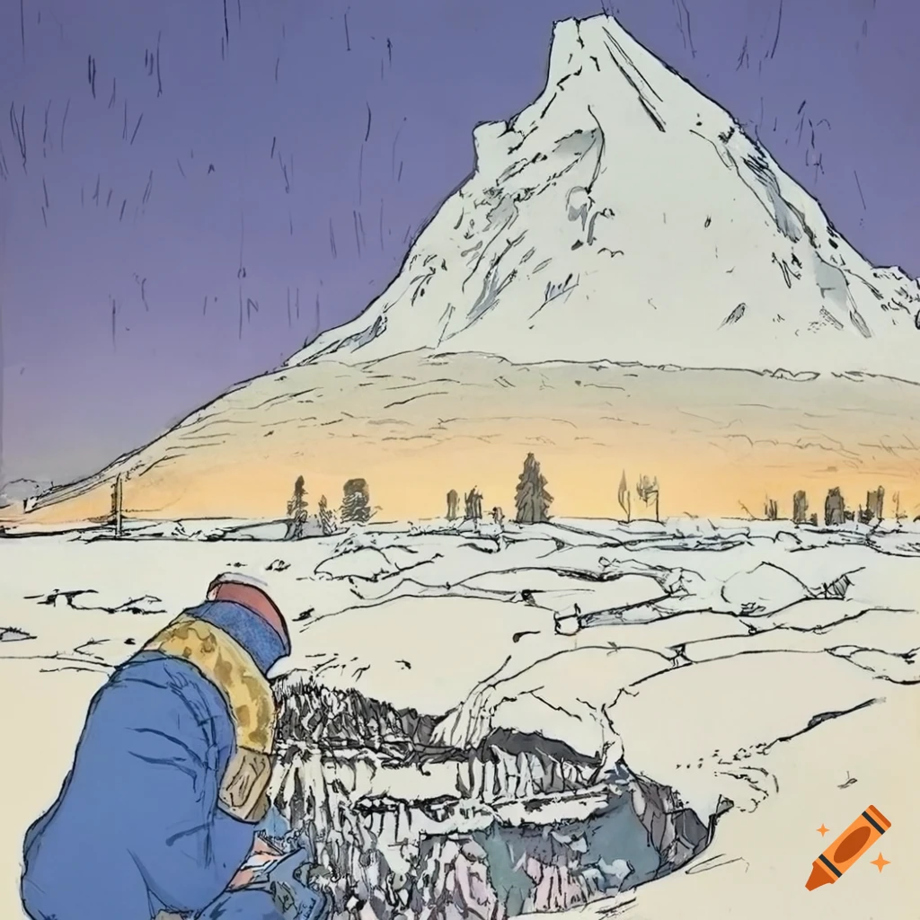 Vars les claux covered in snow by moebius on Craiyon