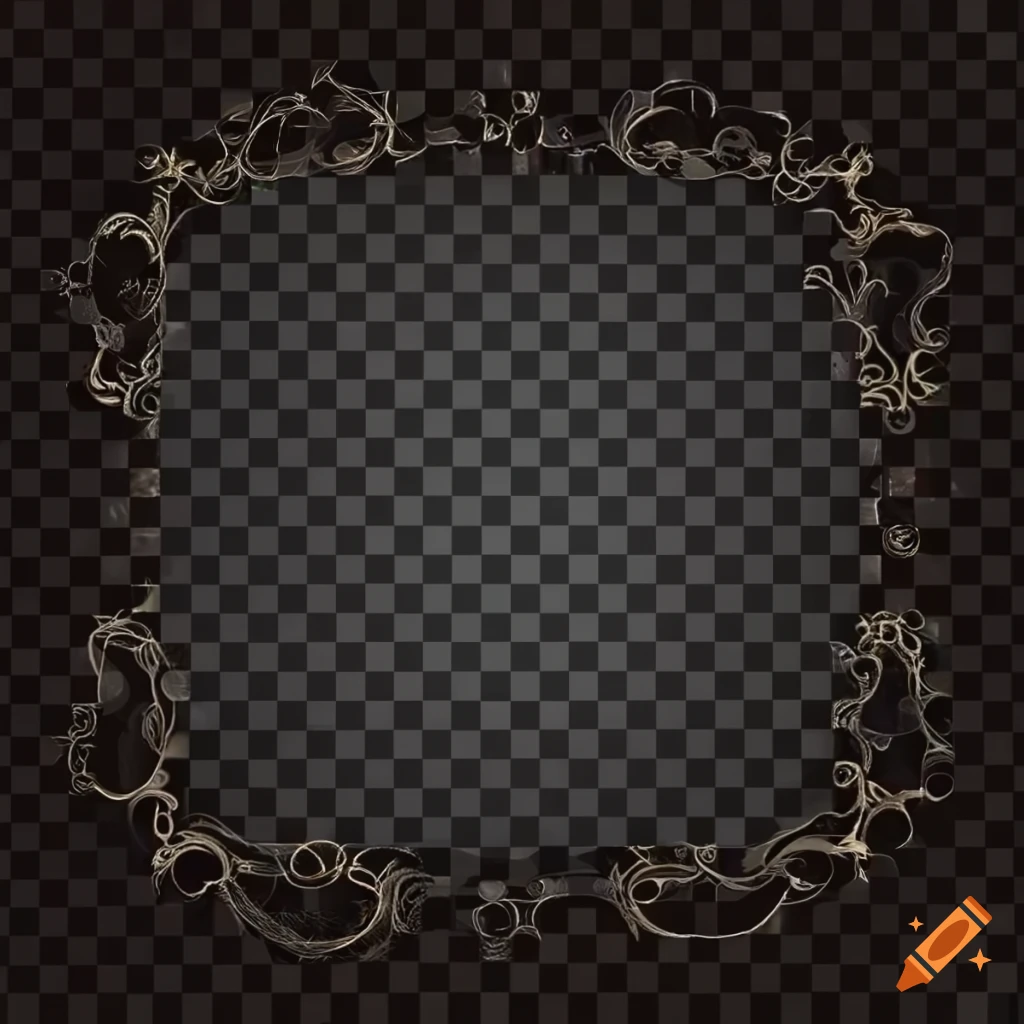 Elegant border on transparent background on Craiyon