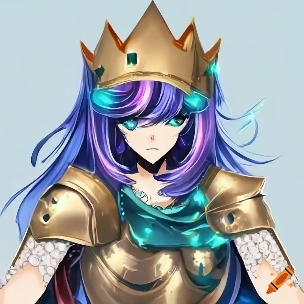 Colorful magic stones incorporated into various armor pieces in anime ...