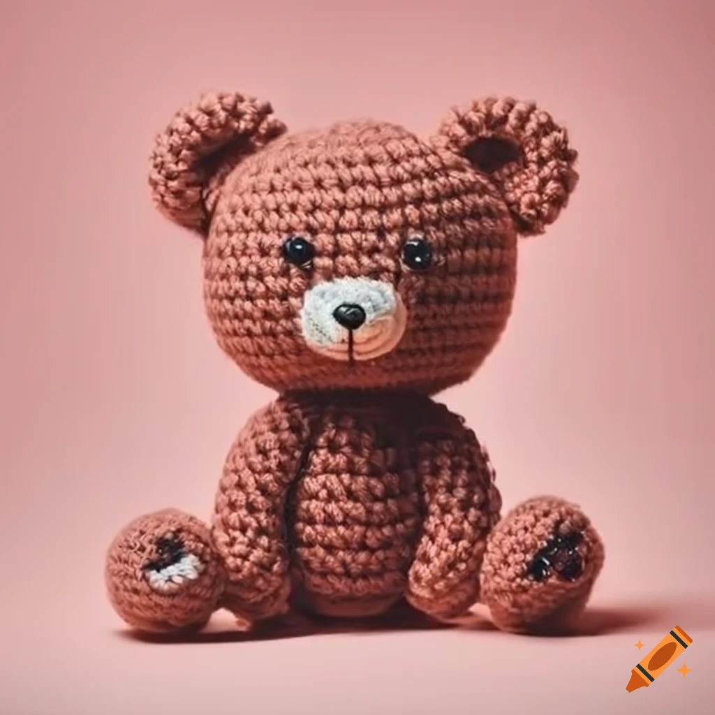Crochet teddy bear on Craiyon