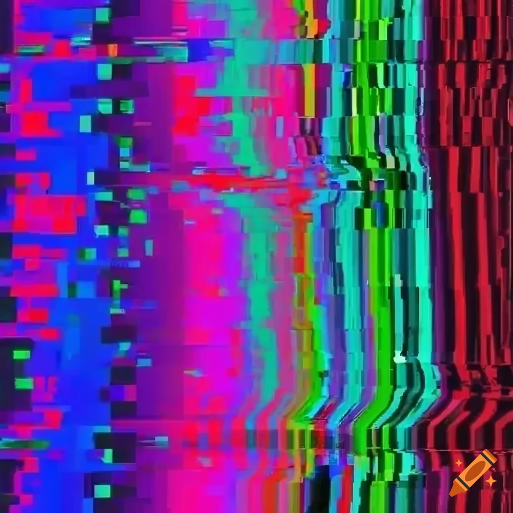 Glitchy digital static on Craiyon