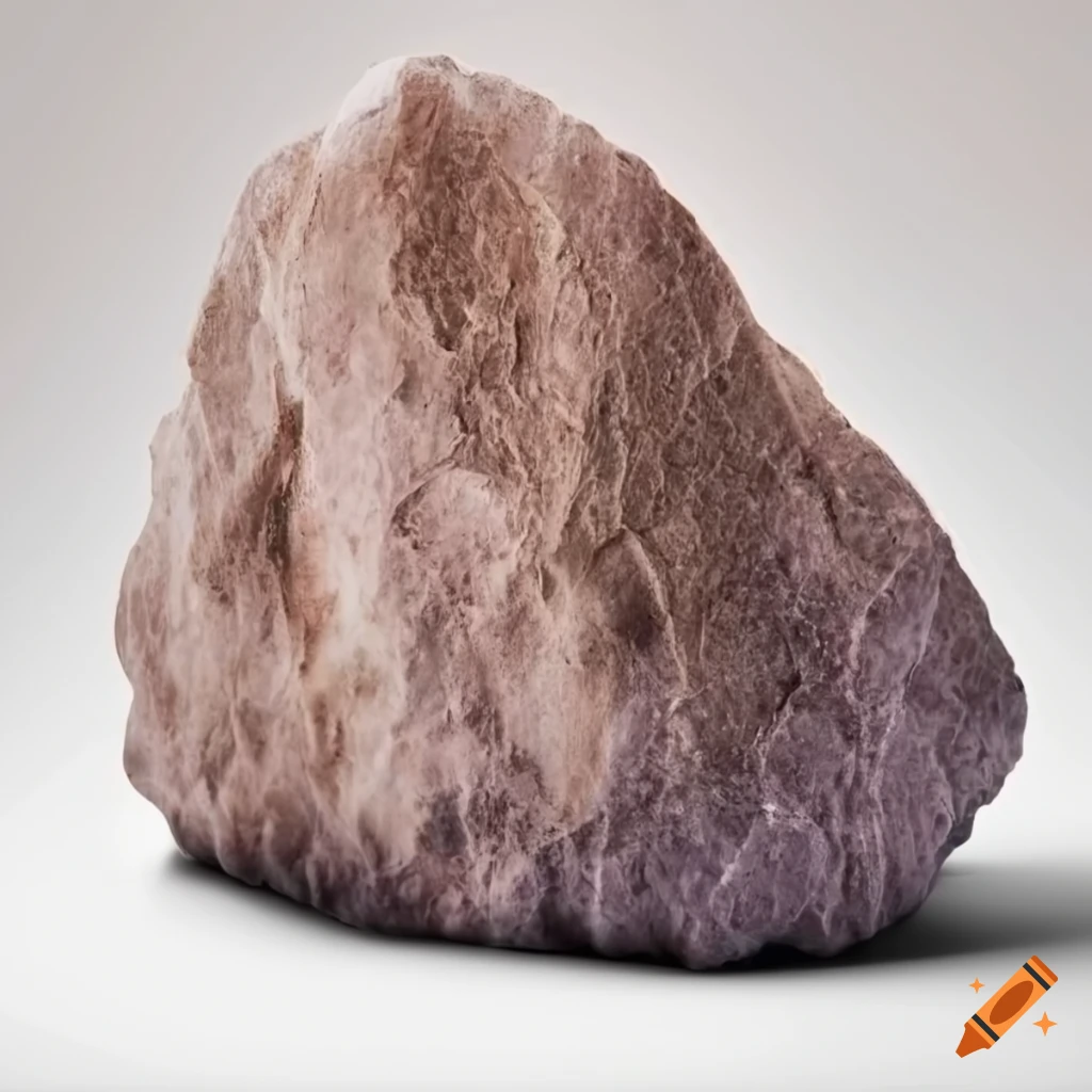 Jagged stone on white background on Craiyon