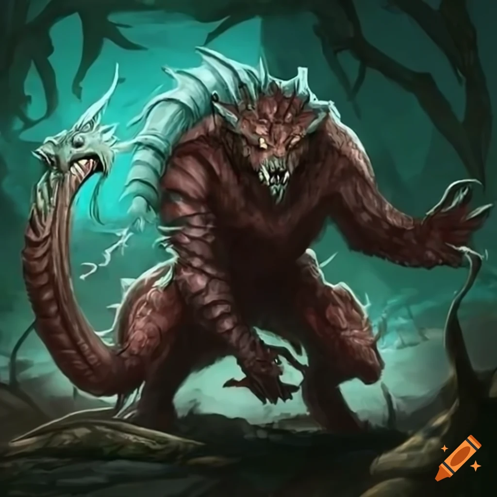 Illustration of the mythical beast tarrasque on Craiyon