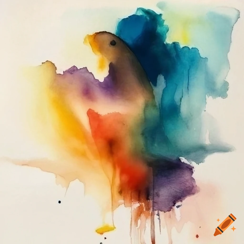 Abstract watercolor painting representing deep emotions on Craiyon