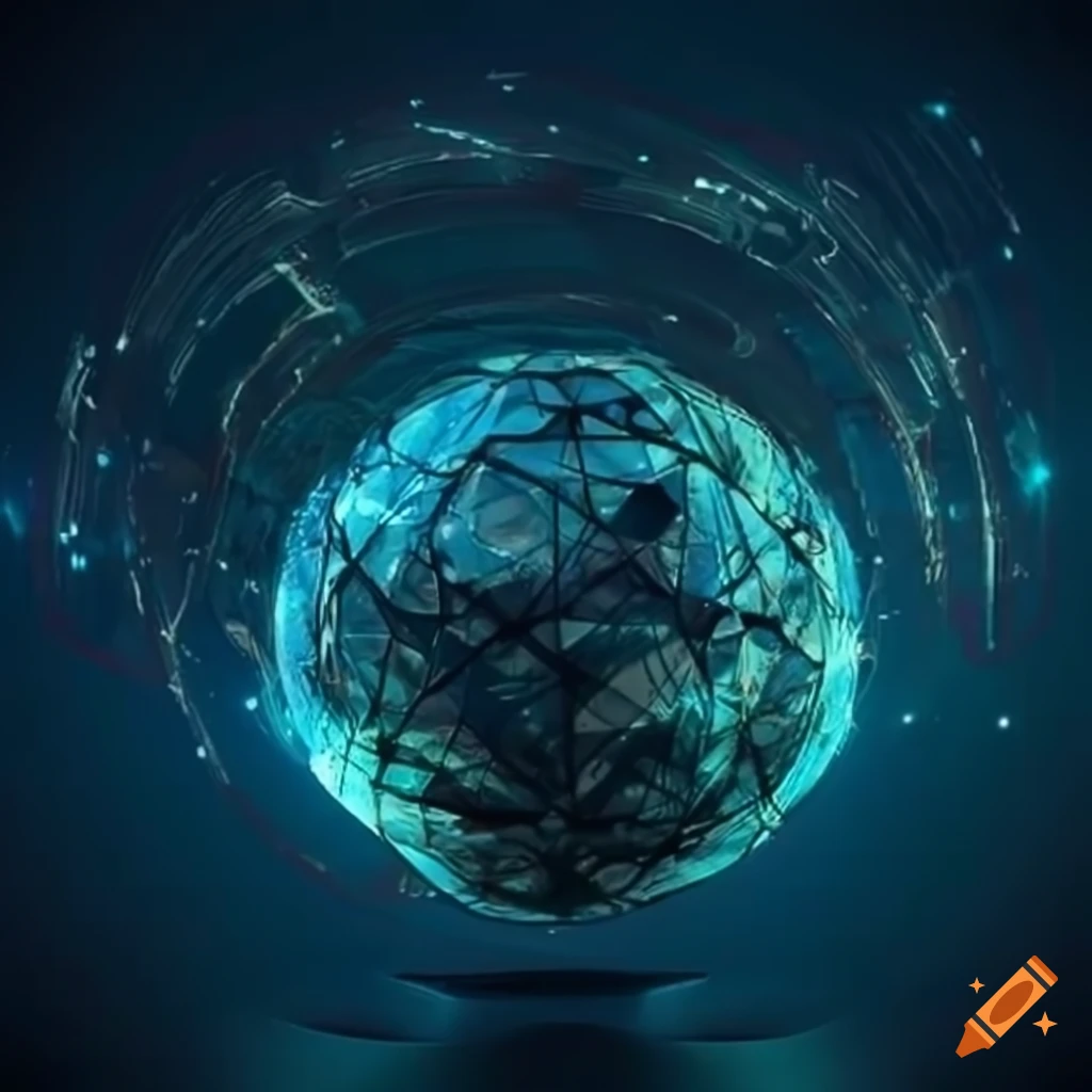 Abstract geometric depiction of artificial intelligence on Craiyon