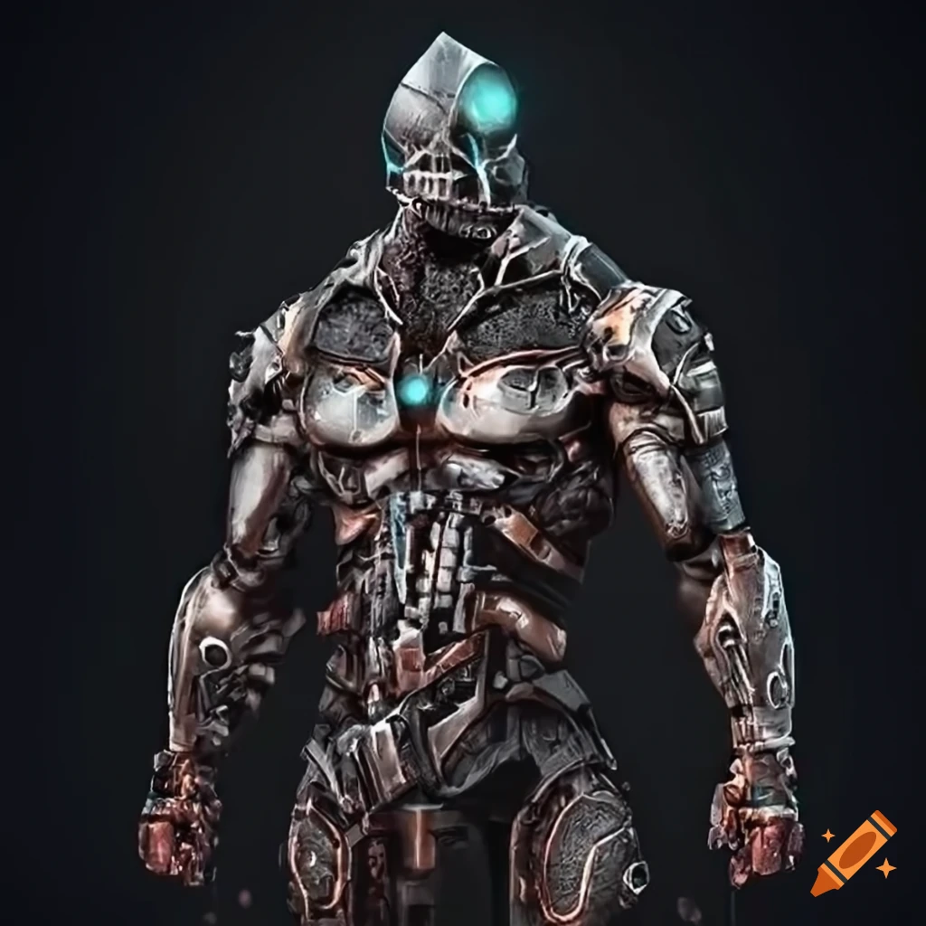 Cybernetic heavy metal gladiator on Craiyon